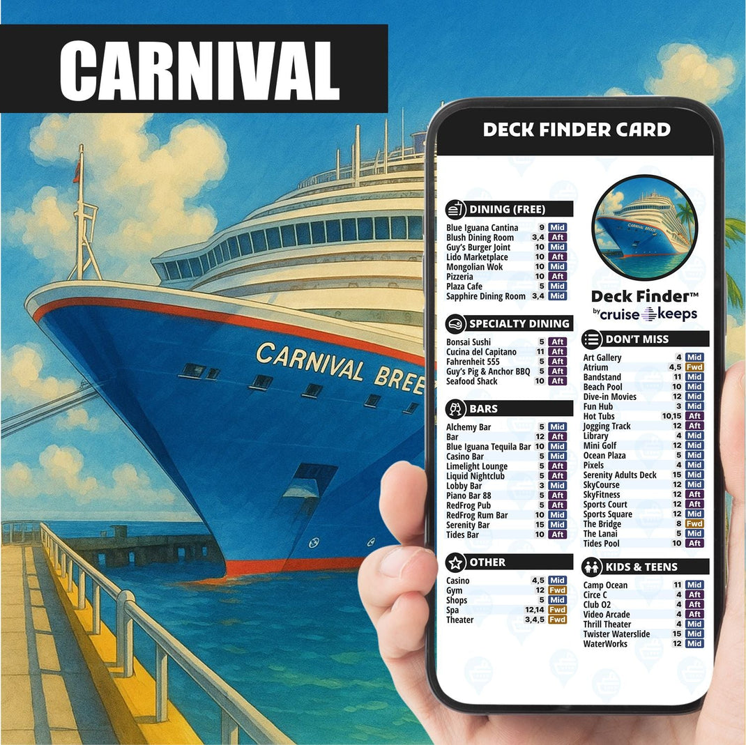 Deck Finder Cards for Carnival Cruise Line – Cruise Keeps